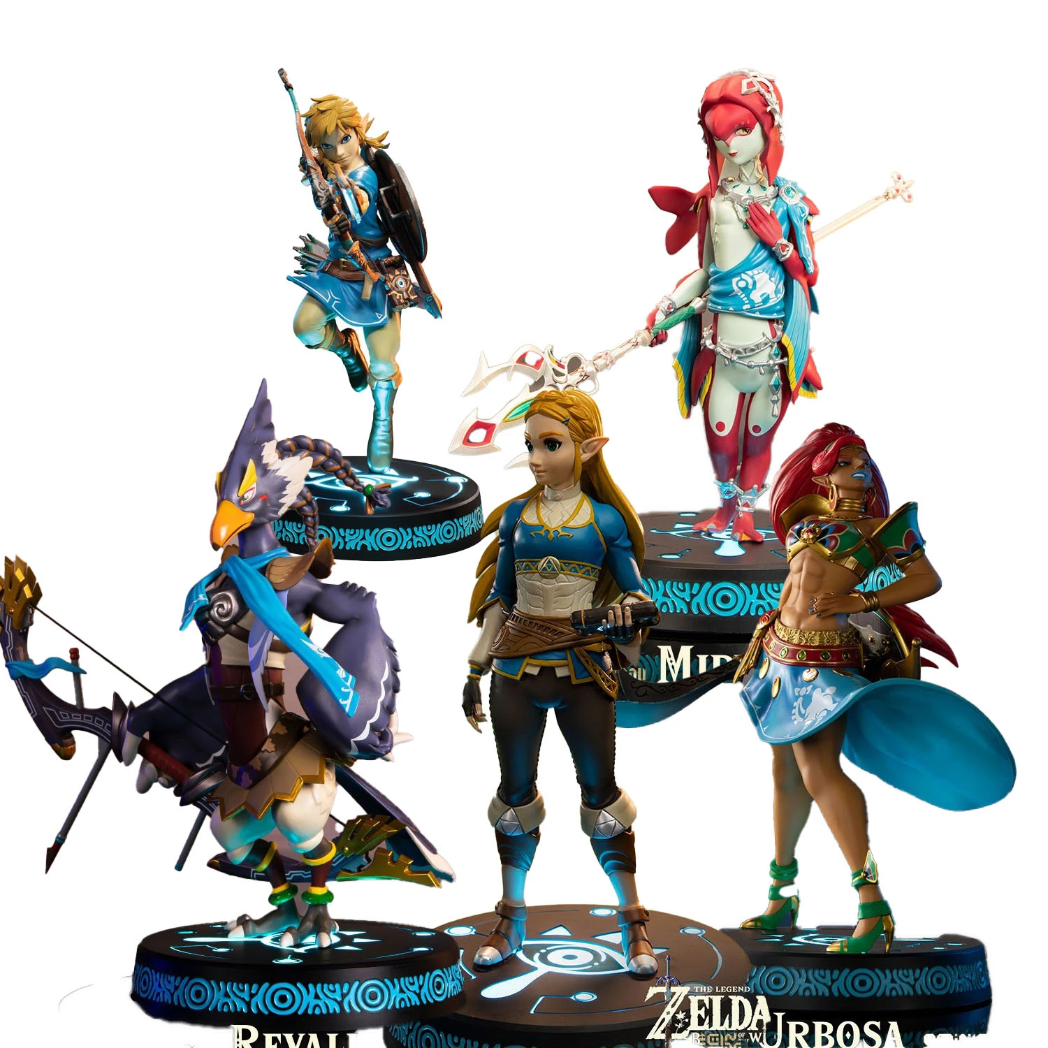 Stock 100% Original First 4 Figures Link Revali Mipha Zelda Urbosa The ...