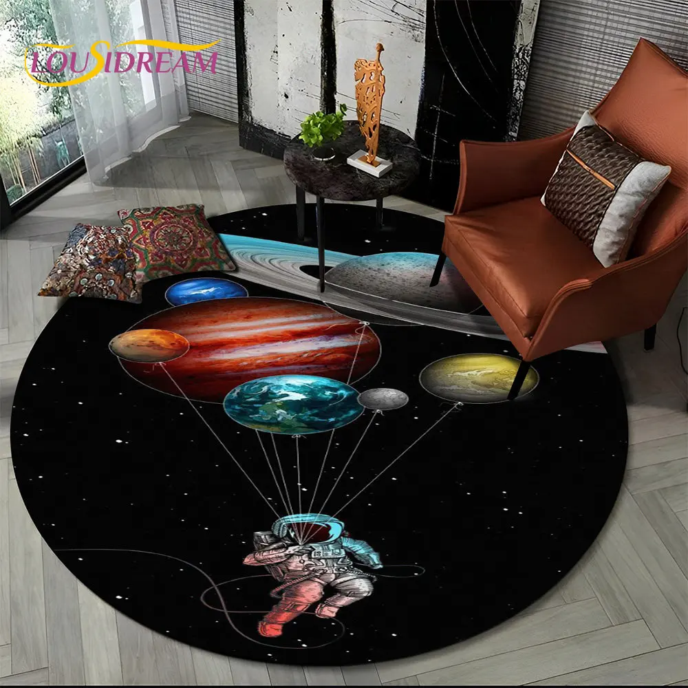3D-Astronaut-Space-Cartoon-Round-Area-Rug-Carpet-Rug-for-Living-Room ...