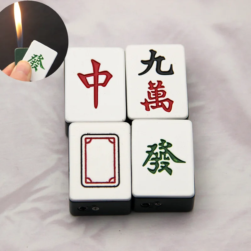 New-Strange-Creative-Mahjong-Lighter-Inflatable-Exquisite-Small-Mahjong ...