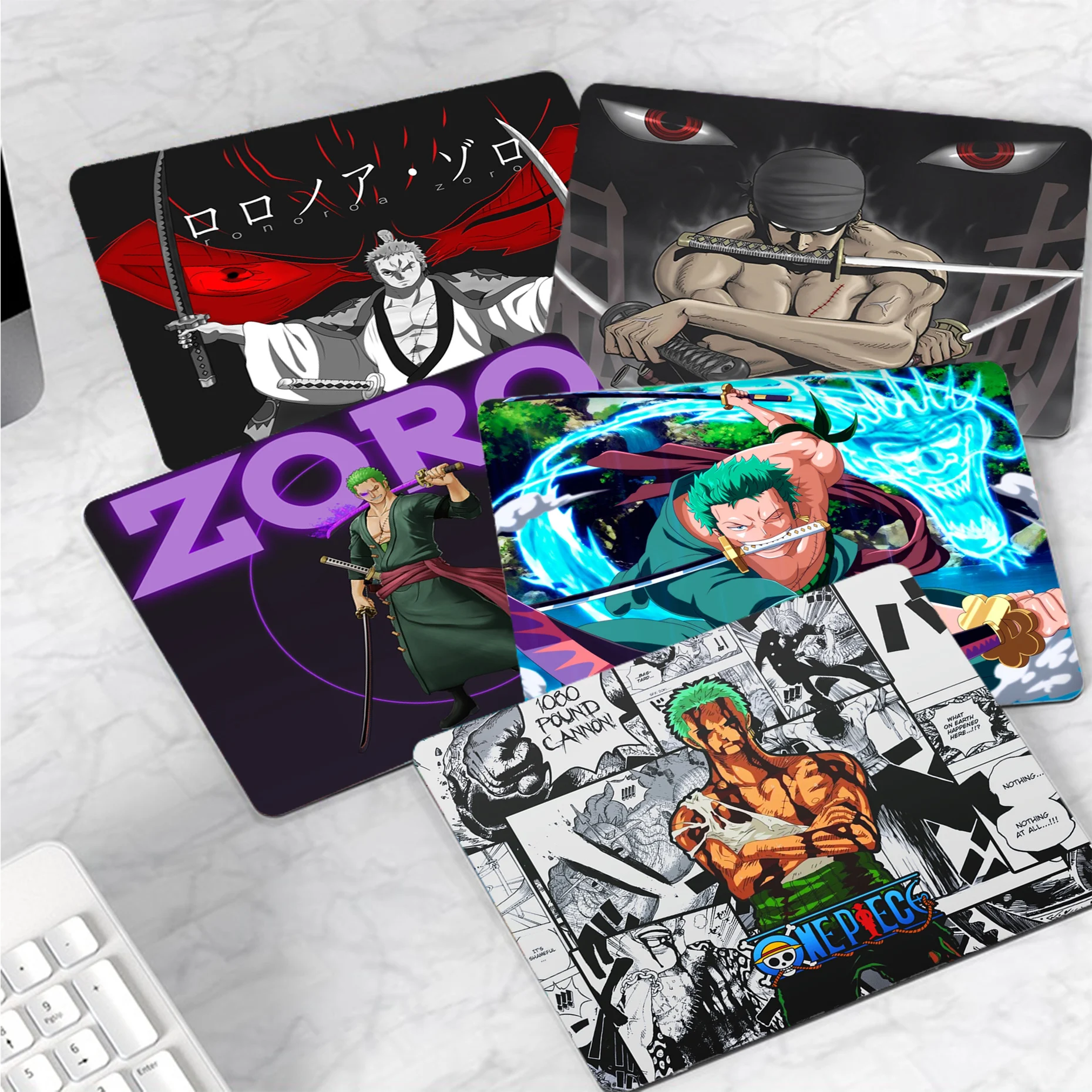 BANDAI One Piece Zoro Roronoa Non slip Lockedge Gaming Mouse Pad Gamer ...