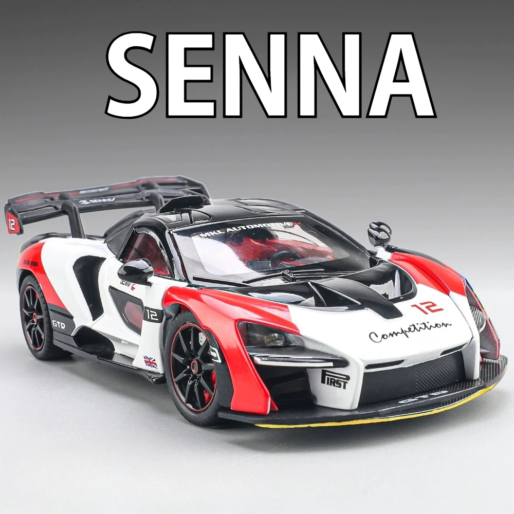 1:24 senna gtr 720s modelo em miniatura liga diecast carro esportivo ...