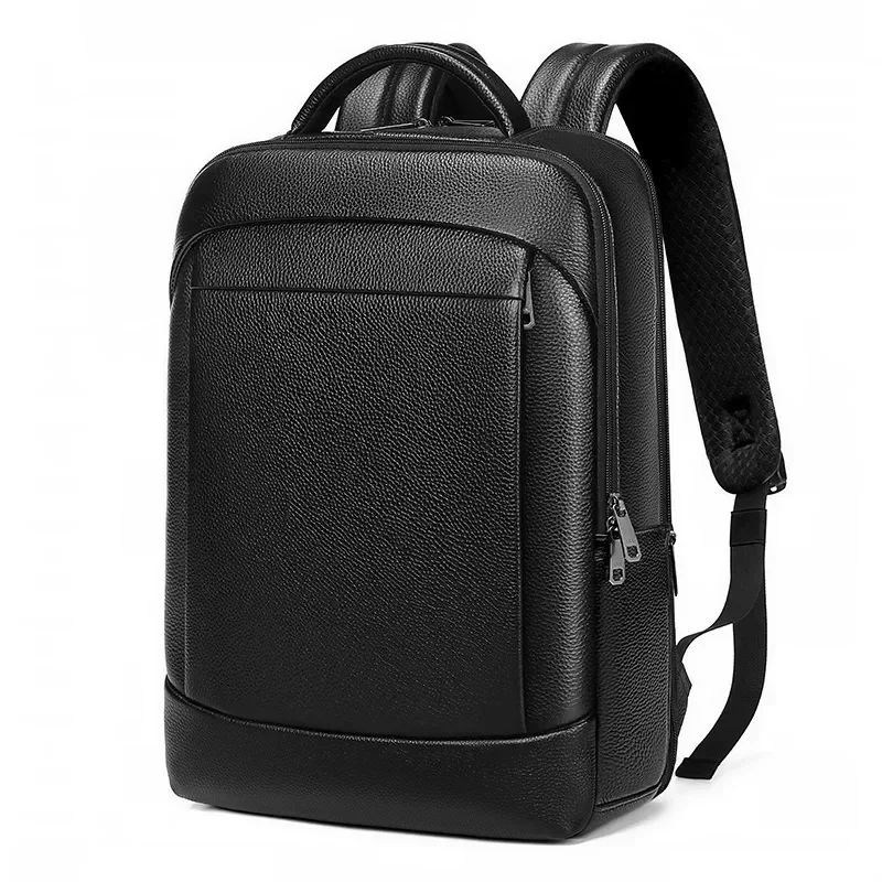 Quality-Genuine-Leather-15-6-Inch-Laptop-Backpack-Multifunction-Travel ...