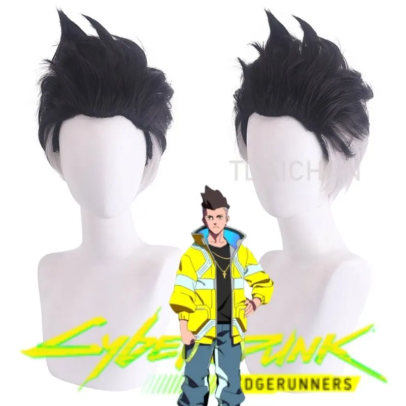 Anime Cyberpunk: Edgerunners Martinez David Cosplay Wig Black Gray ...