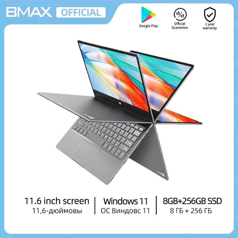 Bmax Y11 Plus Laptop 11.6 Inch 360-degree Touchscreen Intel N5100 8gb Ram 256gb Ssd Windows 10 ...