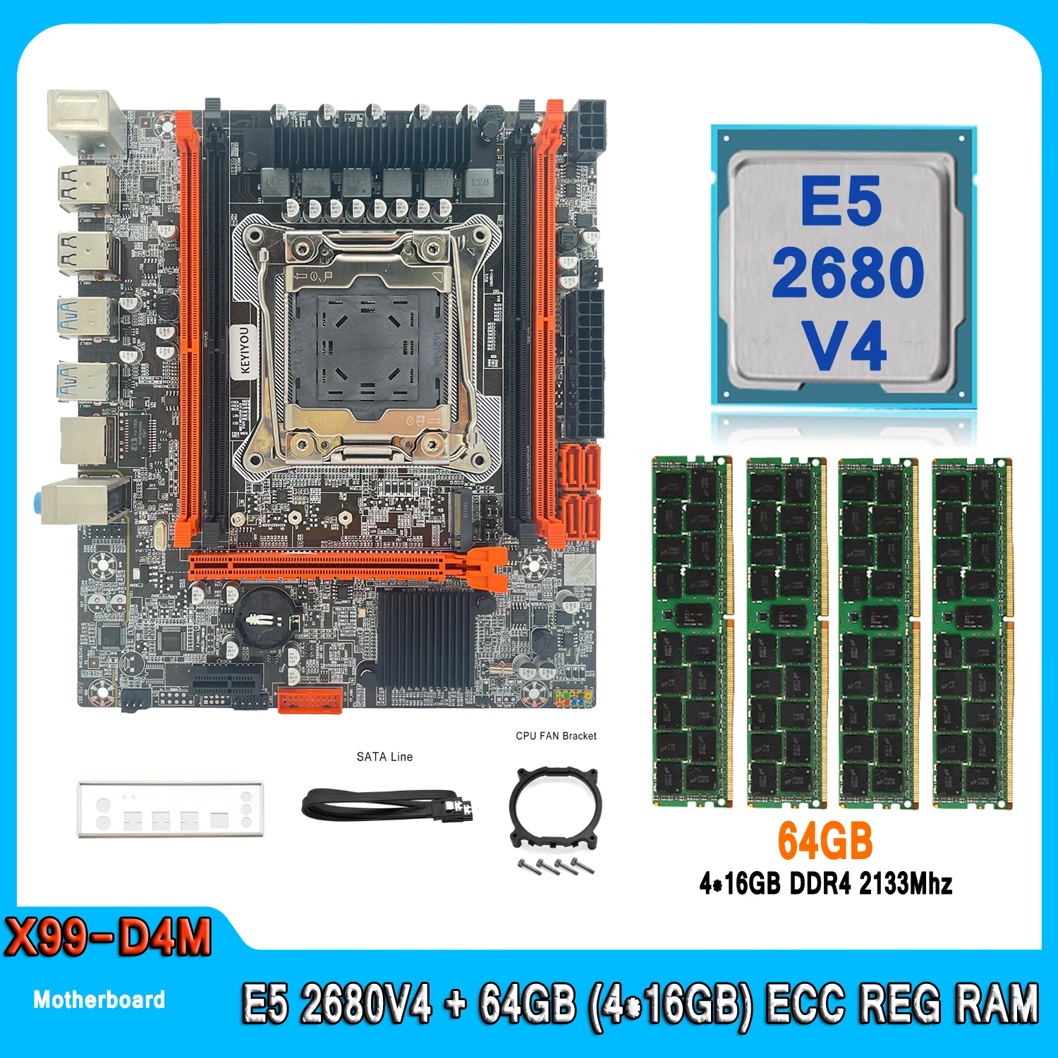 Xeon-Computer-Motherboard-Kit-LGA-2011-3-E5-2680-V4-CPU-64GB-4pcs-x ...