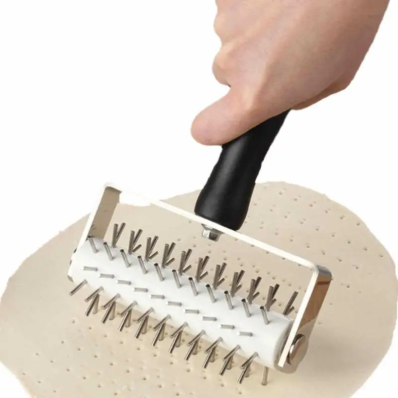 Pizza-Puncher-Stainless-Steel-Roller-Dough-Maker-Hole-Pin-Portable ...