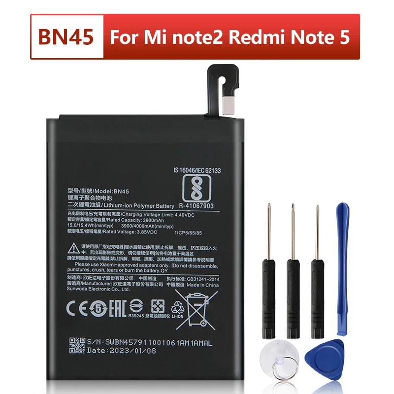 Batería de repuesto BN45 para Xiaomi Mi Redmi Note 5, Redrice Note 5 ...