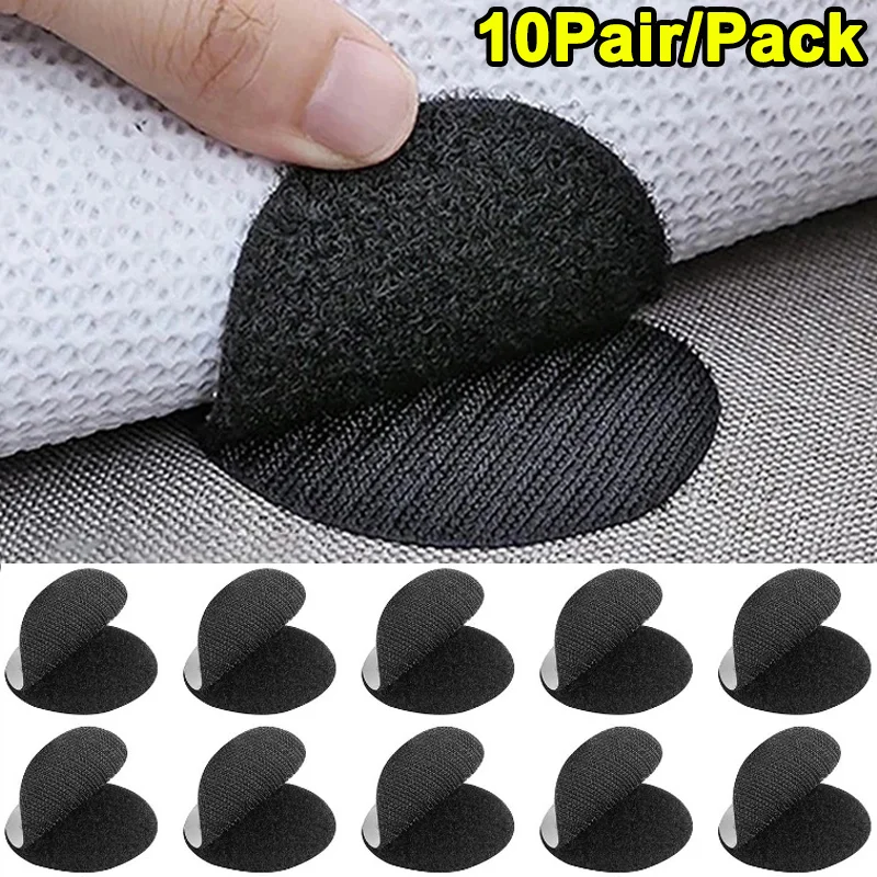 10Pairs-Strong-Self-Adhesive-Fastener-Tape-Double-sided-Sticker ...