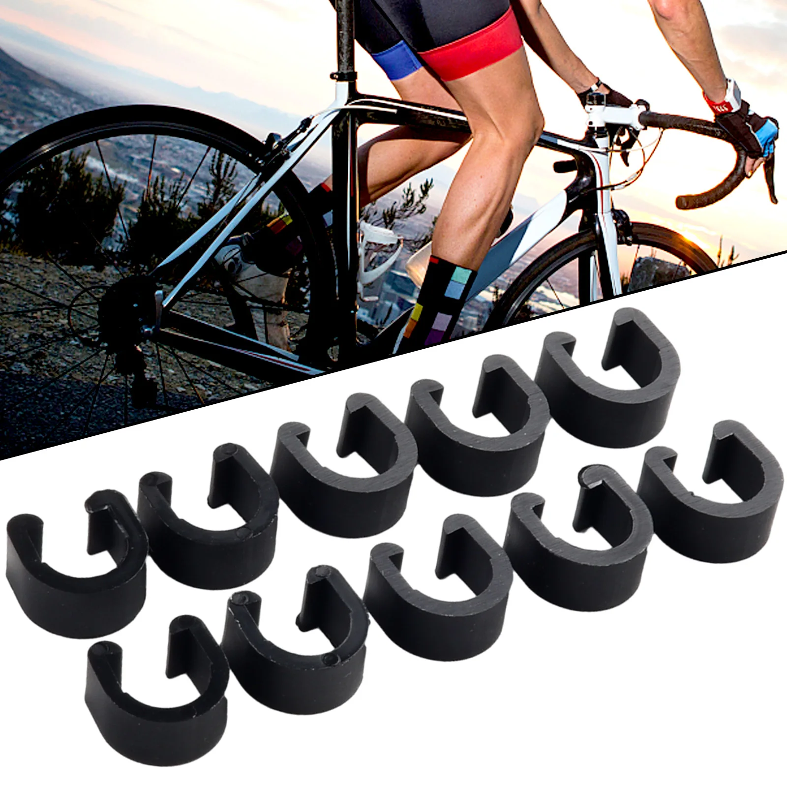 10pcs-Plastic-C-Buckle-Bike-Cable-C-Clips-Brake-Cables-Clamp-Fixing-For ...
