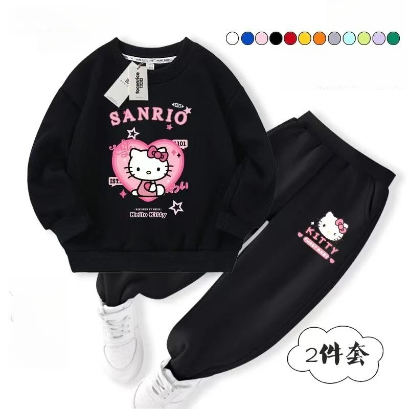 Baby Girl Clothes Set Autumn Kid Hello Kitty Printed Sweatshirts ...
