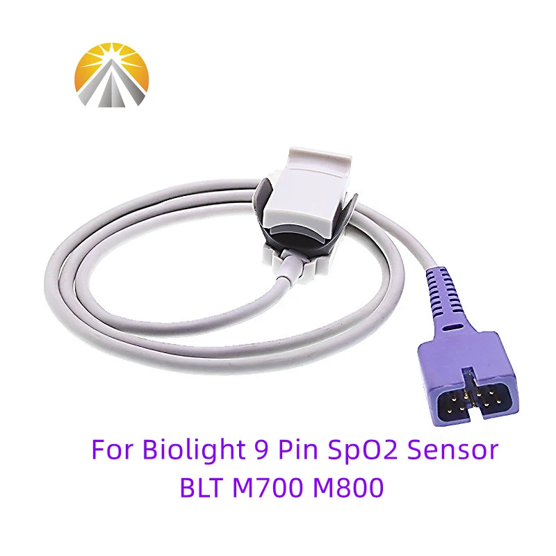 For Biolight Pulse Oximeter Blt M800 Spo2 Sensor Reusable 9 Pin With Digital Output Tech Adult ...