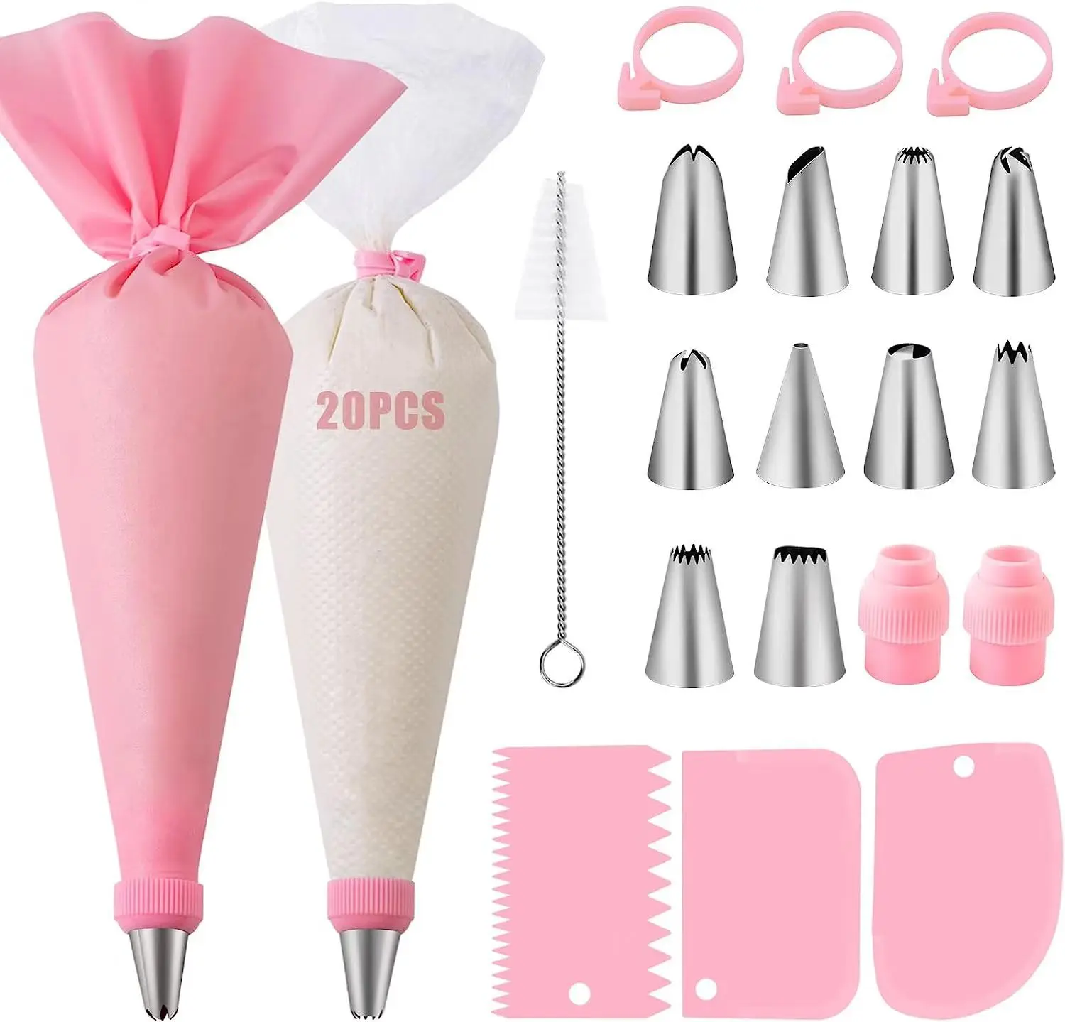 40pcs DIY Cake Nozzles Set Pastry Decorating Supplies Piping Nozzles ...
