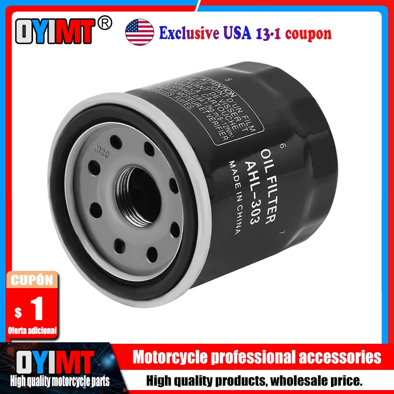 Motorcycle Oil Filter For KAWASAKI VN1700 JT1500 EX300 ER6F ZX1000 ...