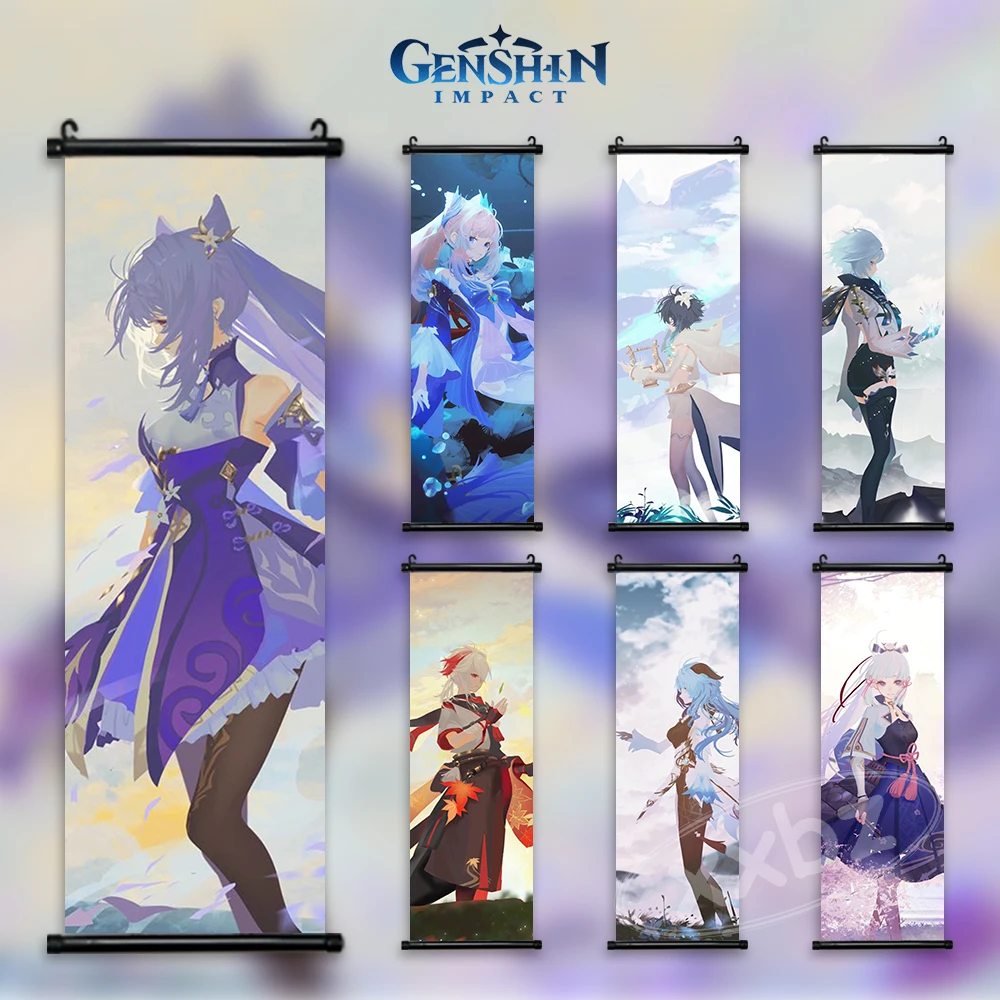 Genshin-Impact-Posters-Anime-Canvas-Prints-Simple-Home-Decoration ...