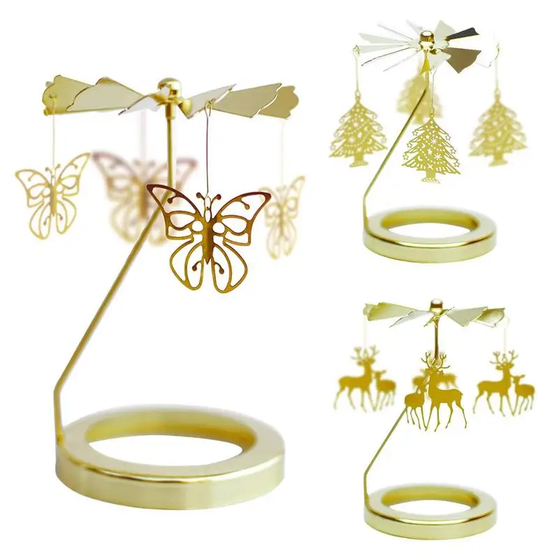 Rotating-Tealight-Holder-Rotating-Candlestick-Table-Decoration-Metal ...