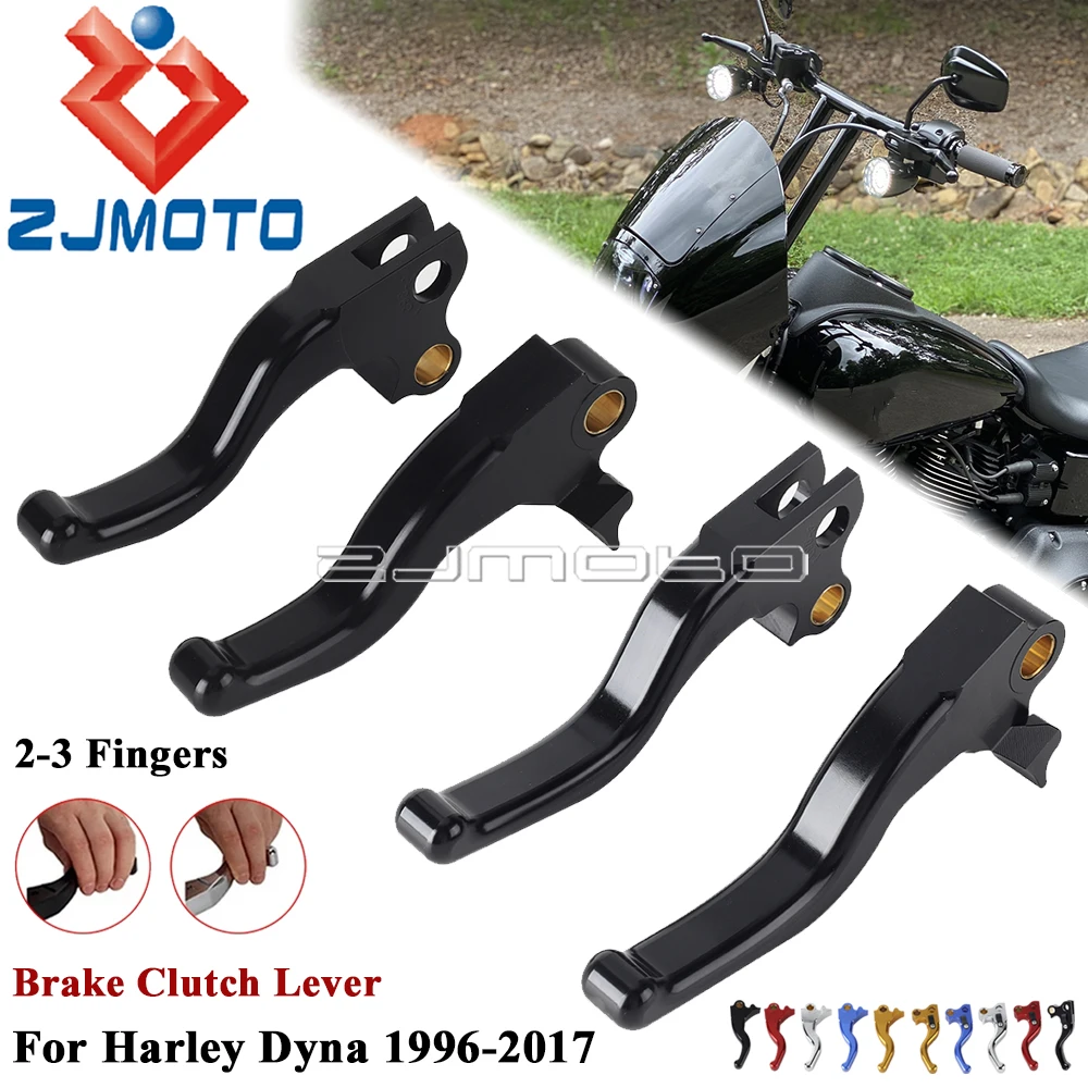 Motorcycle Hand Levers For Harley Dyna Street Bob FXDB I B P Wide Glide ...