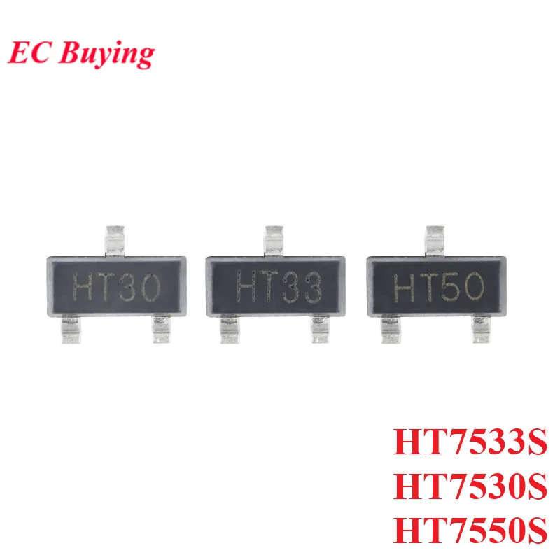 10ピース/ロットHT7533S HT7530S HT7550S sot-23 HT7533-S HT7530-S HT7550-S ...