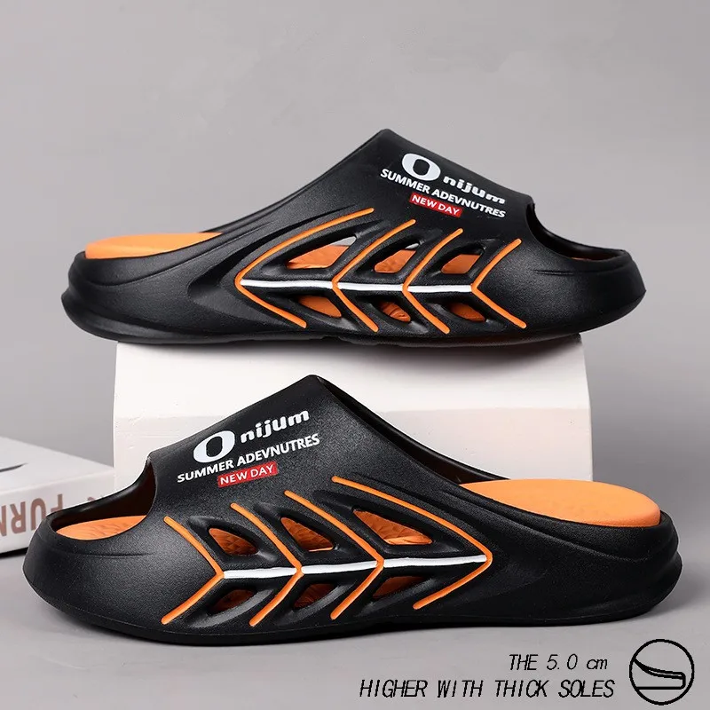 2024New-Summer-Men-S-Slippers-Massage-Slip-On-Platform-Slippers-For-Men ...