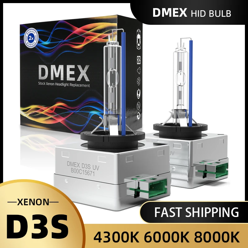 DMEX Upgraded OEM D3S Xenon HID Headlight Bulbs 4300K 5500K 6000K 8000K 66340 42403 42302 PK32d ...