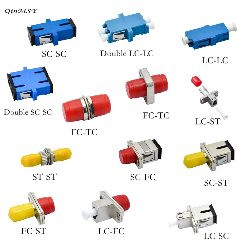 10PCS-1Set-Optical-Fiber-Adapter-Butt-Joint-Simplex-SC-Flange-FC-LC-ST ...