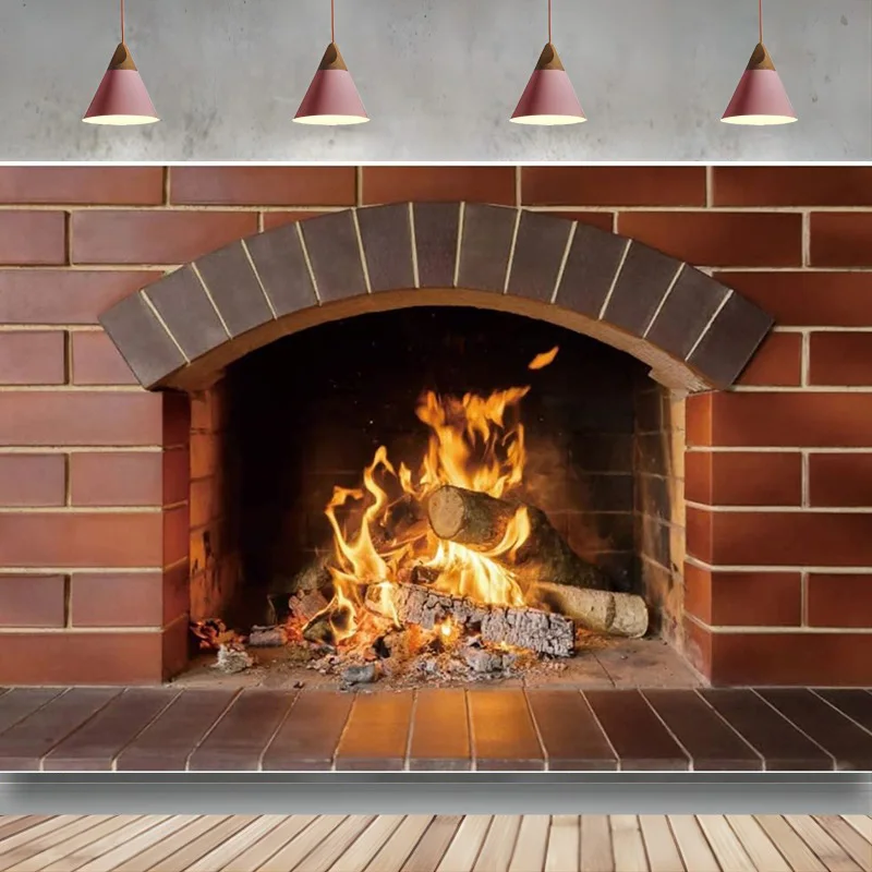 Burning-Firewoods-Backdrop-Blazing-Fireplace-Warm-Photography ...