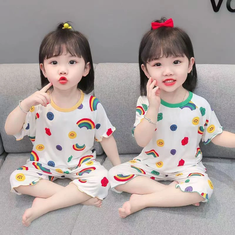 Summer-Kids-Pajamas-Set-Cotton-Short-Sleeve-Children-Boys-Sleepwear ...