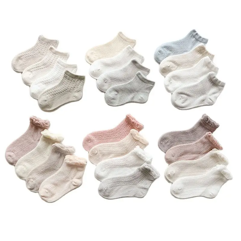 4pairs-Summer-Newborn-Baby-Socks-Baby-Girl-Socks-Cotton-Breathable-Mesh ...