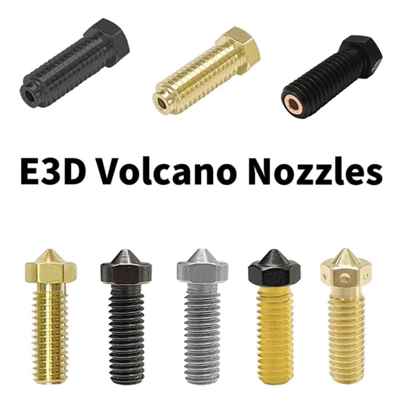 3PCS-E3D-Volcano-Nozzle-3D-Printer-Hot-End-Components-Brass-Nozzle ...