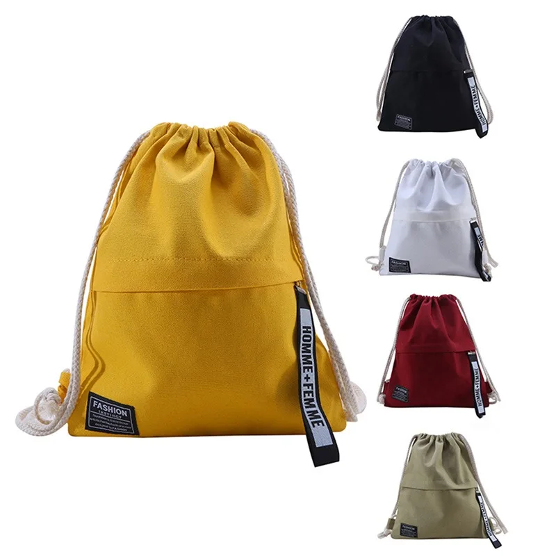 Women-Backpack-Sports-Cloth-Bunch-Pocket-Drawstring-Rucksack-Women-s ...