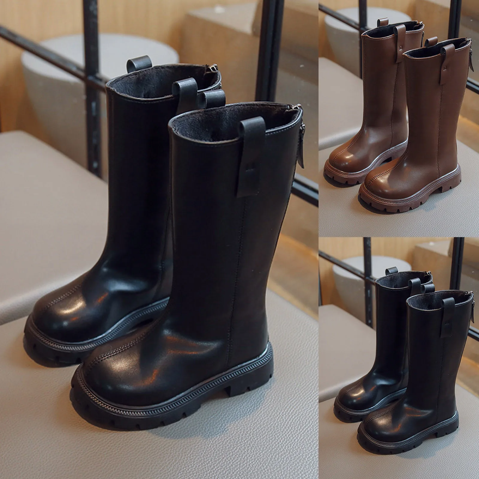 Fashion-Winter-Children-Boots-Boys-And-Girls-Knee-High-Boots-With-Thick ...