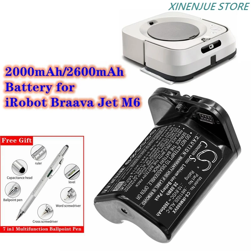 Robot-Vacuum-Cleaner-Battery-2000mAh-2600mAh-ALB-C-M611020-for-iRobot ...