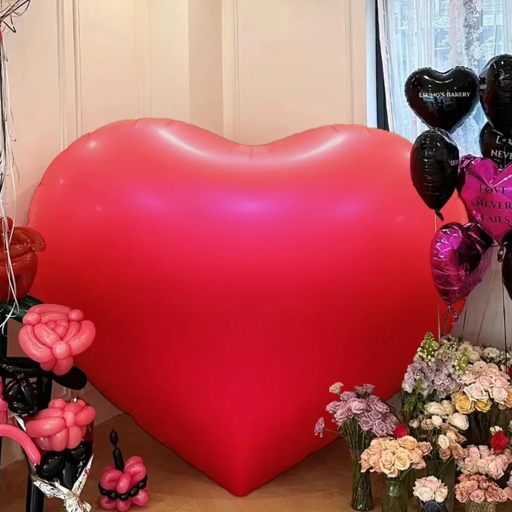 Globo de aluminio con forma de corazón gigante enorme rojo de 63 ...