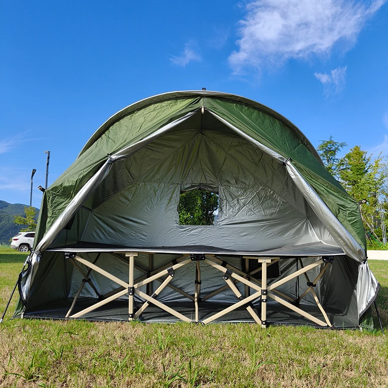Foldable-Camping-Cot-Tent-Off-Ground-Elevated-Tent-Set-for-1-Person ...