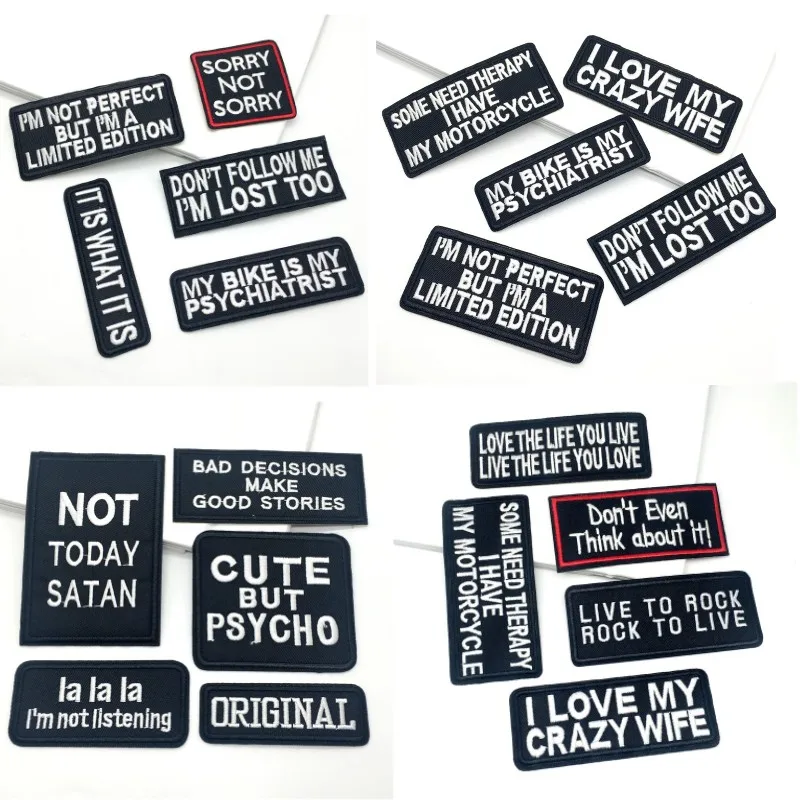 5pcs-lot-Written-Words-Patches-Letters-Embroidery-Stripes-for-Clothes ...