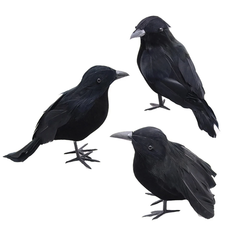 Simula-o-Black-Crow-Modelo-Animal-Artificial-Raven-Prop-Decora-es ...