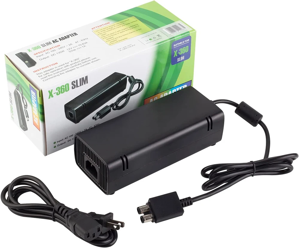 Xbox-360-Slim-Power-Supply-AC-Adapter-Power-Supply-Brick-Replacement ...