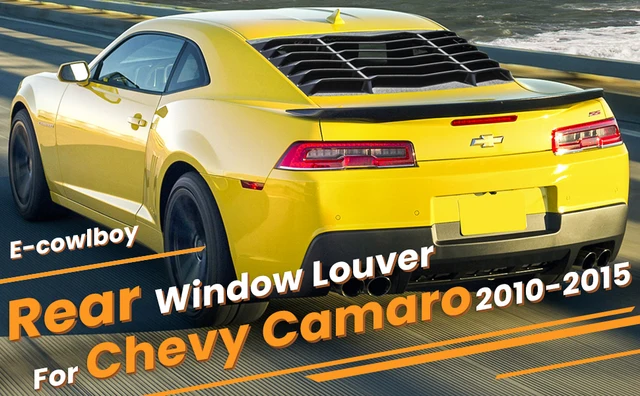 Matte Black Camaro Windshield Louvers GT Style Rear & Side Window ...