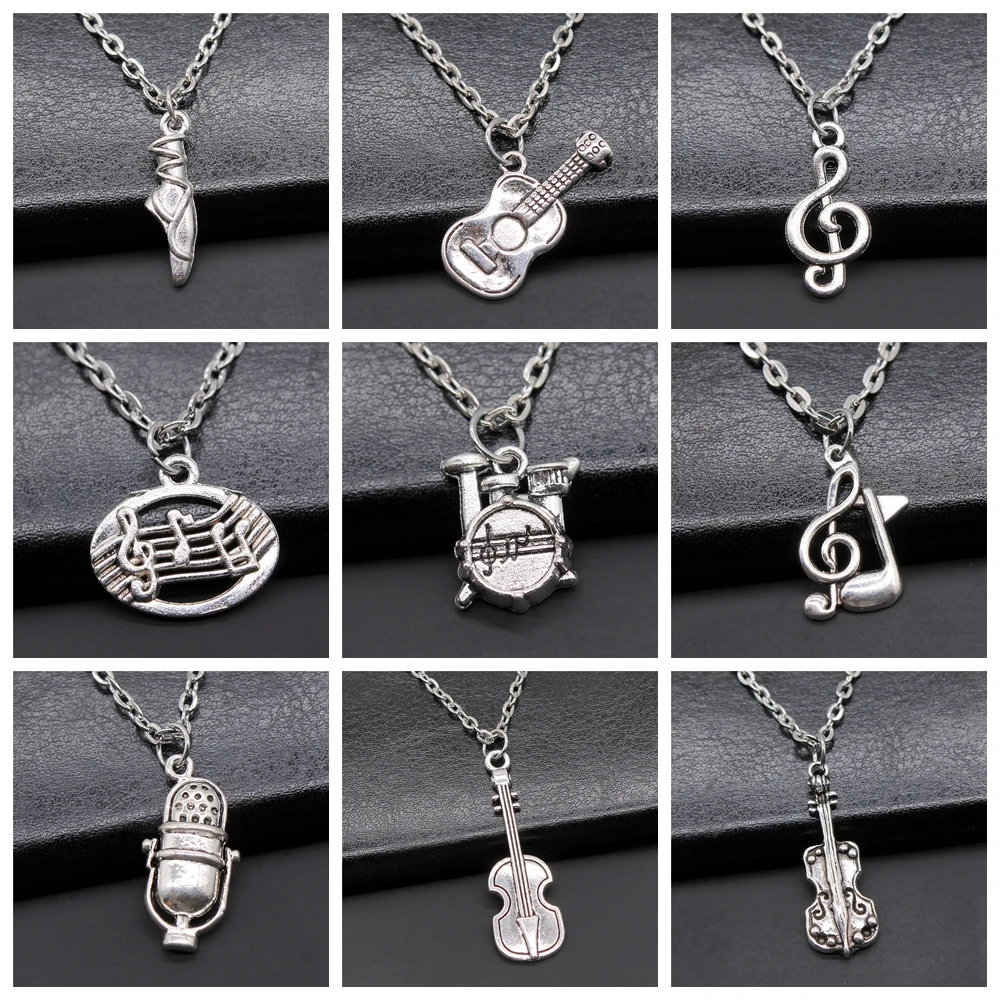 21-Styles-New-Fashion-Music-And-Dance-Necklace-Drum-Guitar-Musical-Note ...