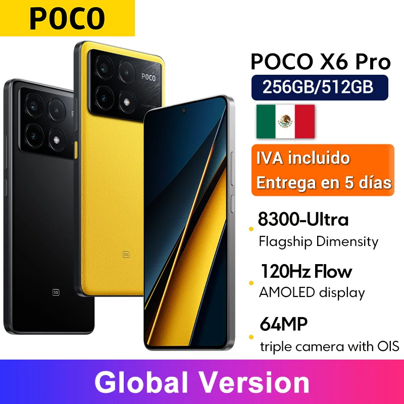 POCO-tel-fono-inteligente-X6-Pro-5G-versi-n-Global-Pantalla-AMOLED ...