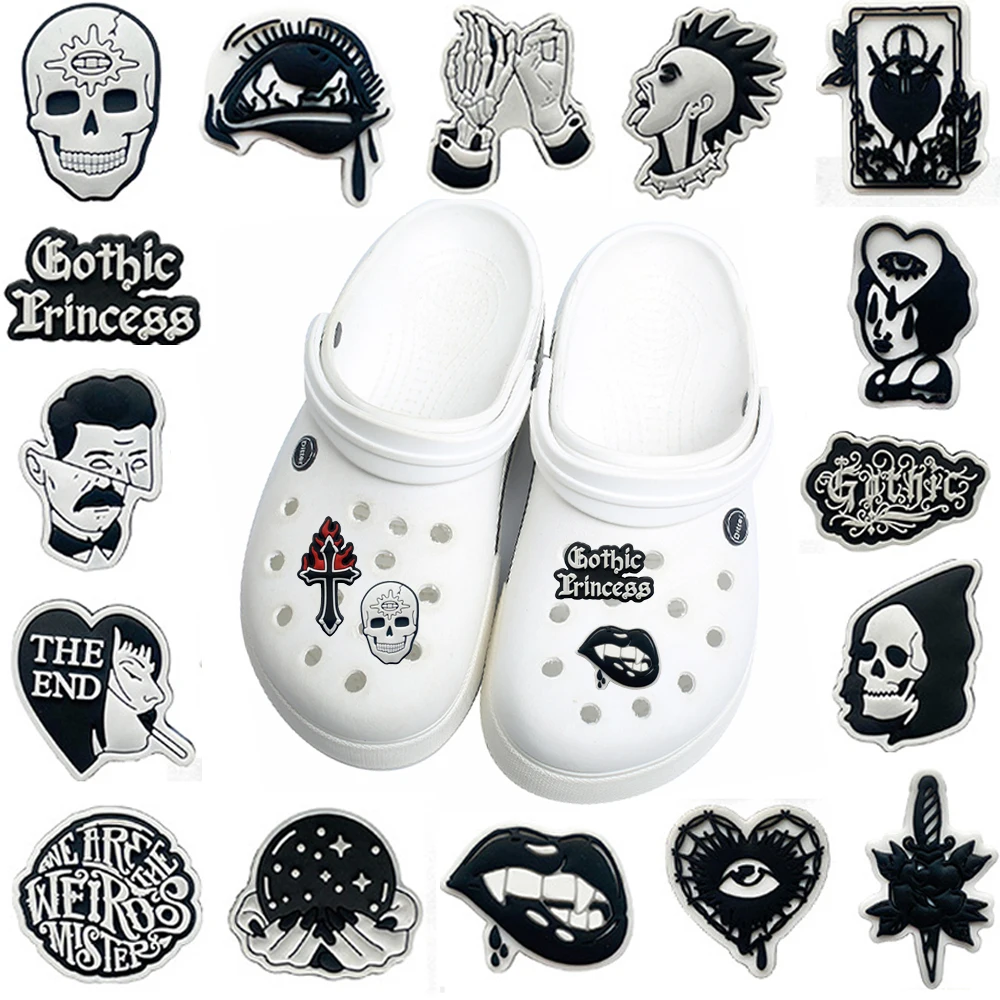 Croc Charms Gothic Series PVC Cute Garden Shoe Buckle Decoration ...