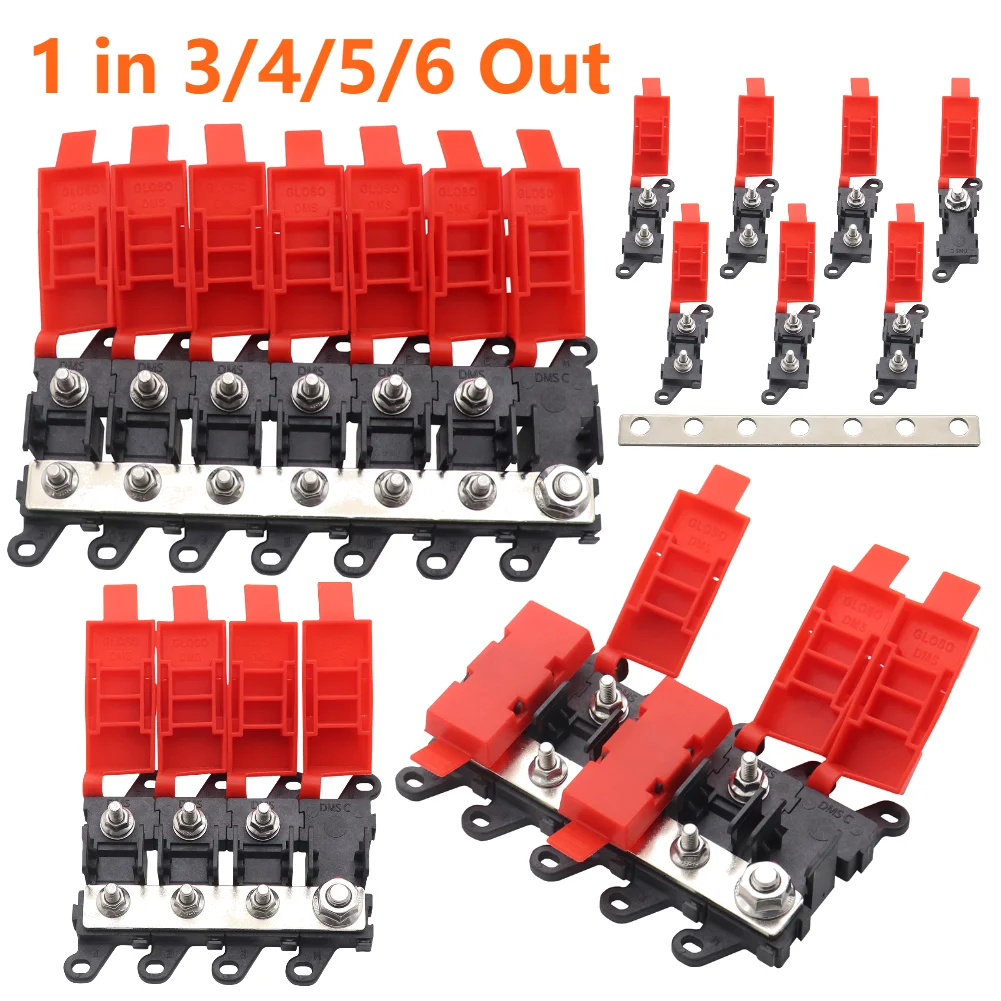 3-4-5-6-Way-Multi-Pole-Fuse-Block-200A-Bolt-On-Fuse-Type-Power ...
