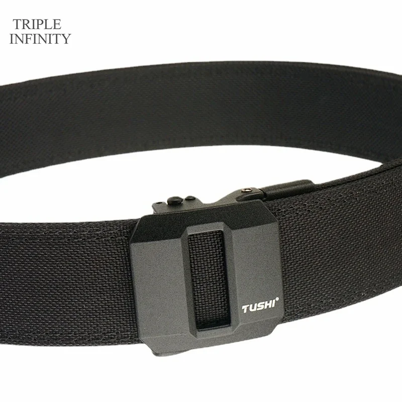 Sturdy-Metal-Automatic-Buckle-Hard-Tactical-Belt-Double-Layer-Thickened ...