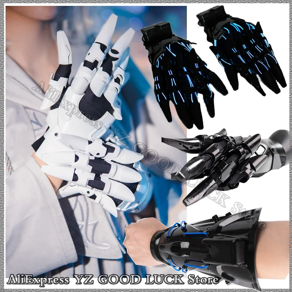 Cyber Gothic Mechanical Gloves Glasses Cosplay Luminous Wristbands ...