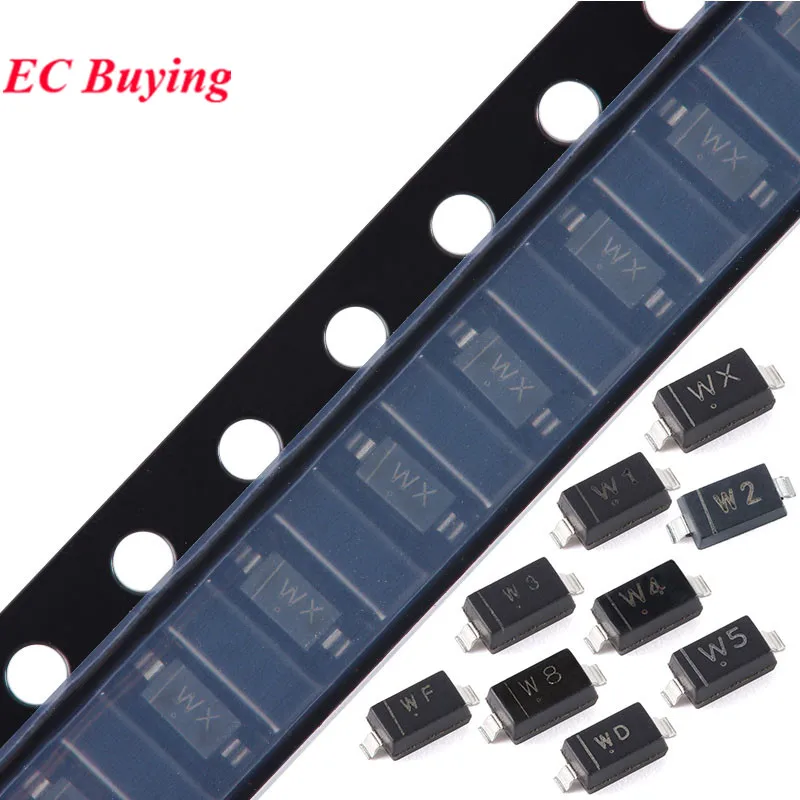 100Pcs-SMD-Zener-Diode-BZT52C4V7-W7-BZT52C5V1-W8-BZT52C5V6-W9-BZT52C6V2-WA-BZT52C6V8-WB ...