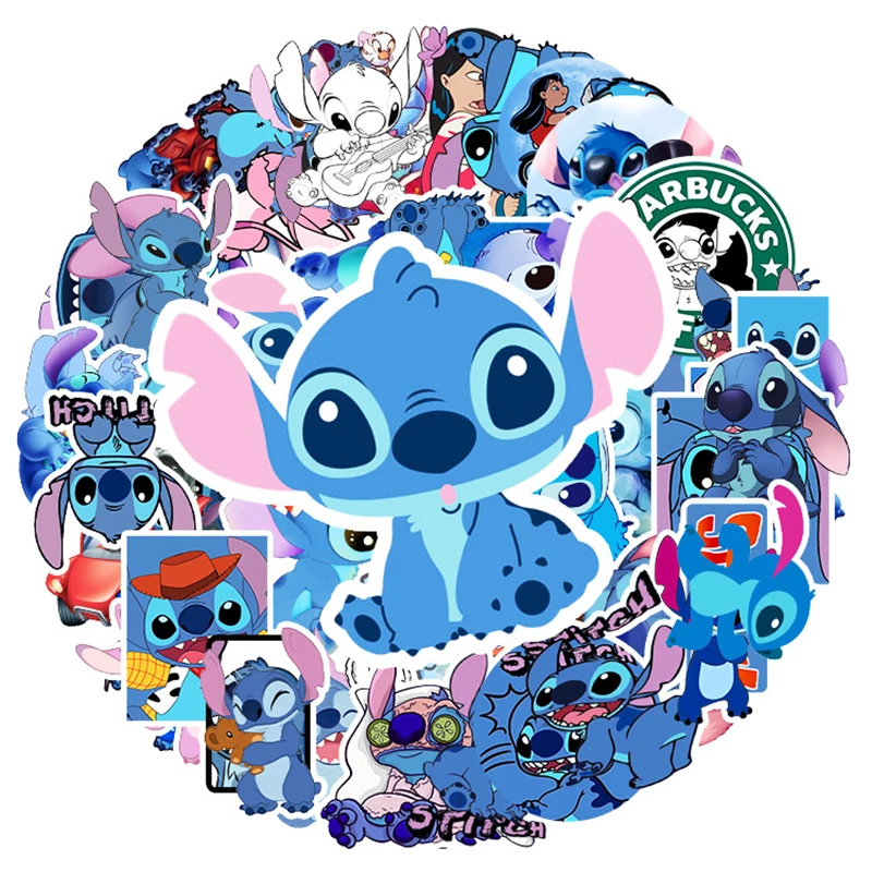 10/30/50pcs Disney Stitch Stickers Cartoon Waterproof Anime Sticker Diy ...