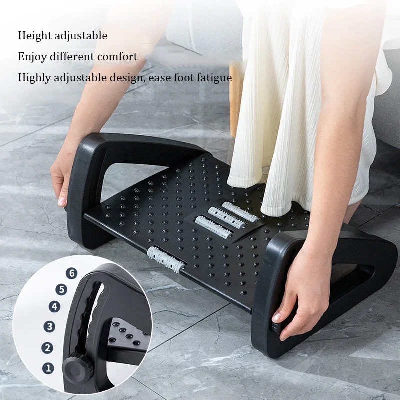 Foot-Rest-with-Massage-Surface-Height-Adjustable-High-Chair-Footrest ...