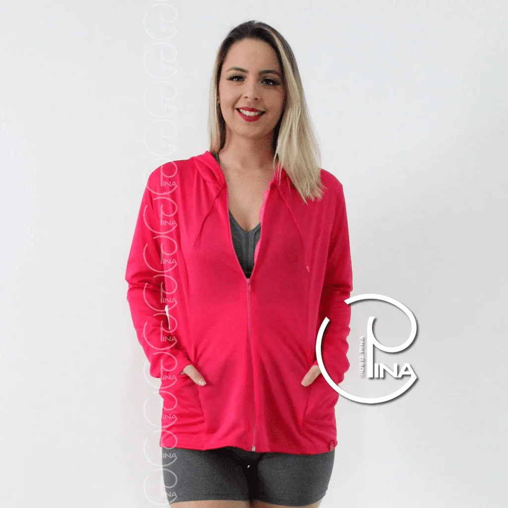 Jaqueta Casaco Corta Vento Dry Fit com bolsos e capuz Quebra Vento Agasalho Windbreaker – sacoleira