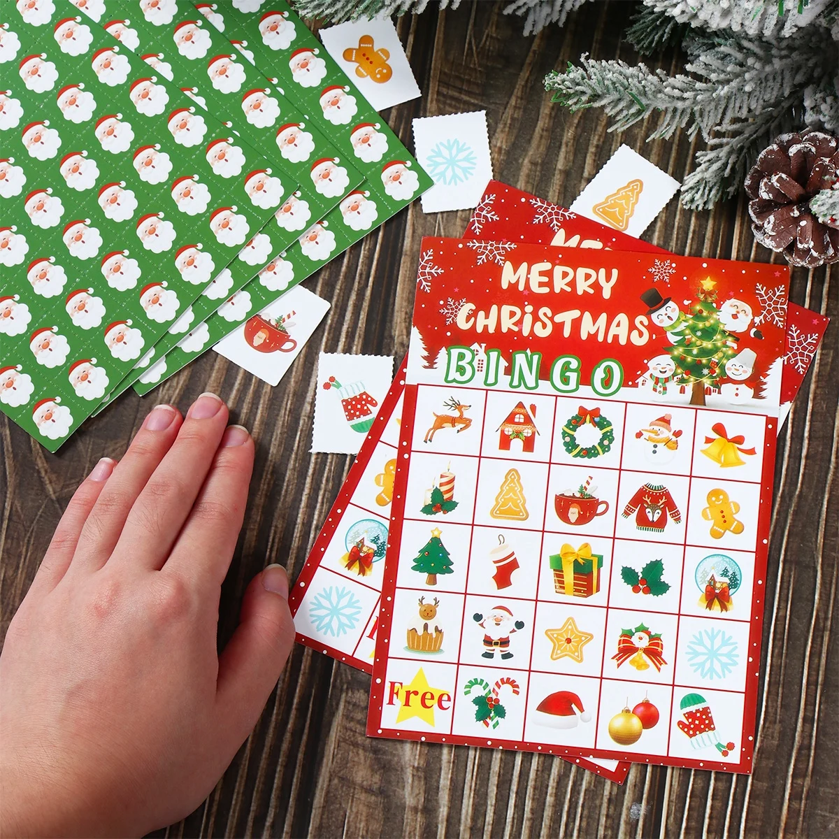 Juego-de-Bingo-de-Navidad-para-ni-os-y-adultos-24-jugadores-cartas-de ...