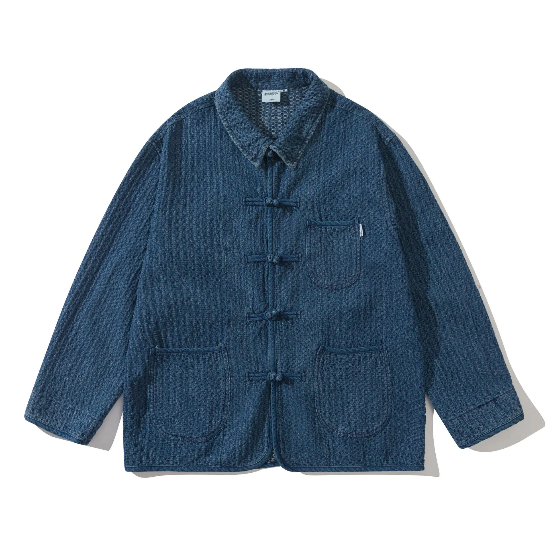 Spring Autumn Indigo Jacket Handmade Plant Blue Dye Kendo Cotton Coat ...