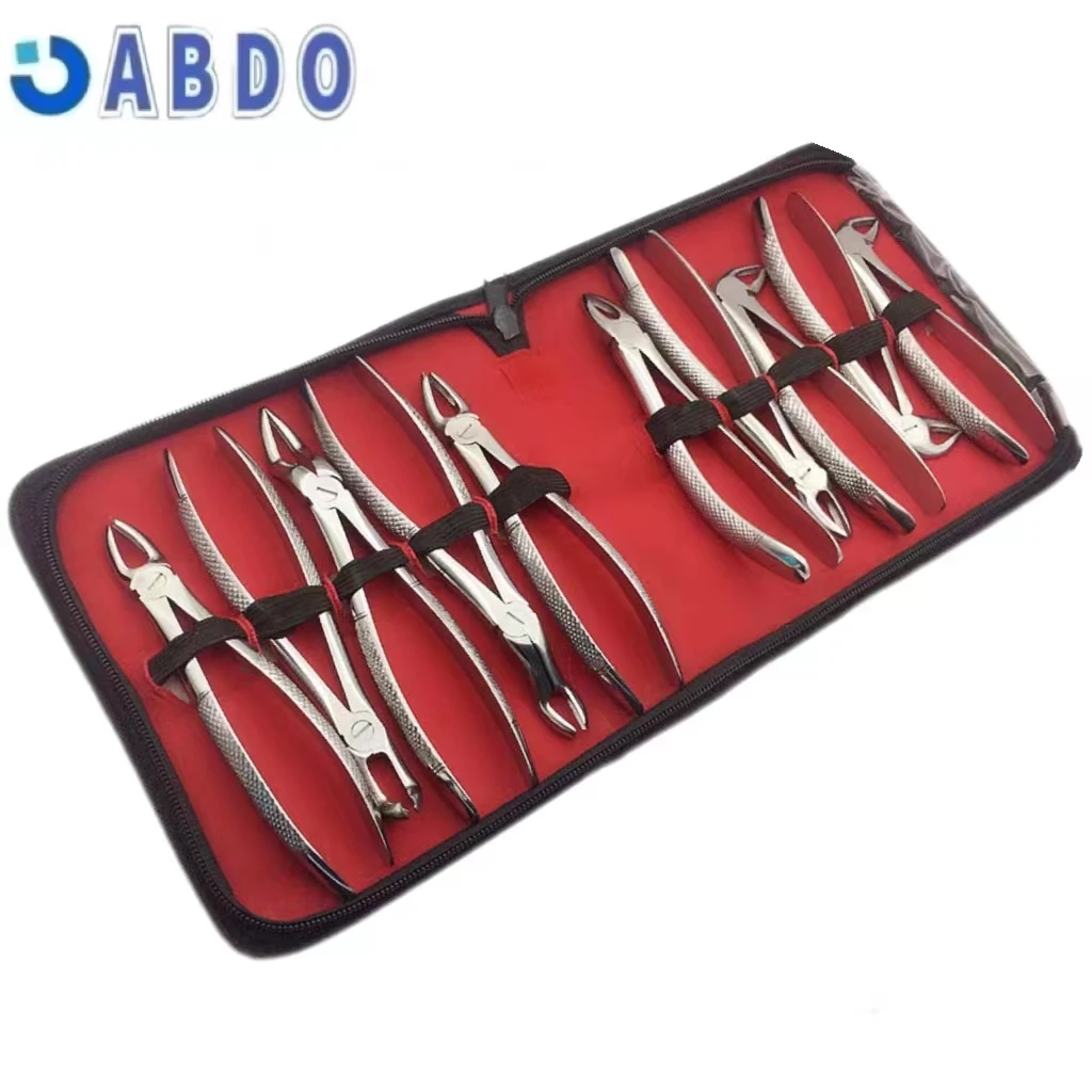 Dentistry-10pcs-Set-Dental-Tooth-Extracting-Forceps-Stainless-Steel ...